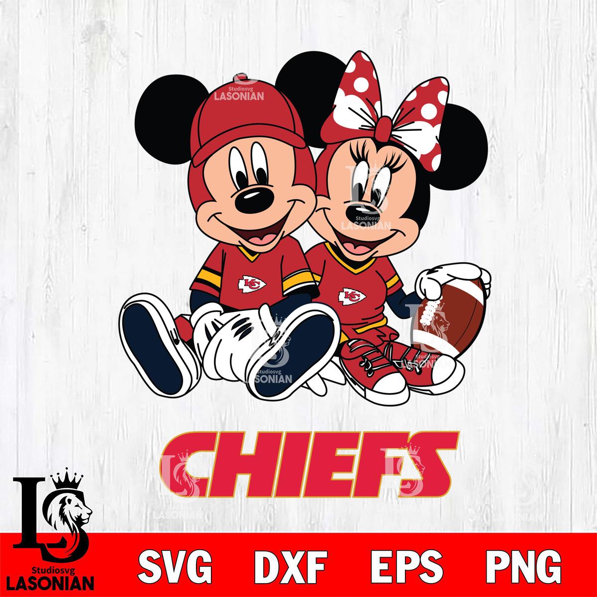 Kansas City Chiefs Disney Mickey And Minnie Football – lasoniansvg
