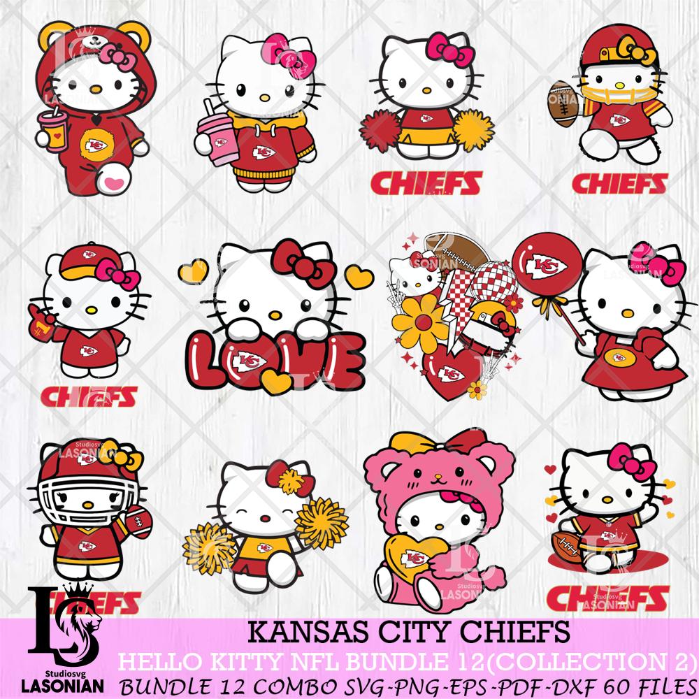 Kansas City Chiefs Hello Kitty Bundle 12 SVG – lasoniansvg