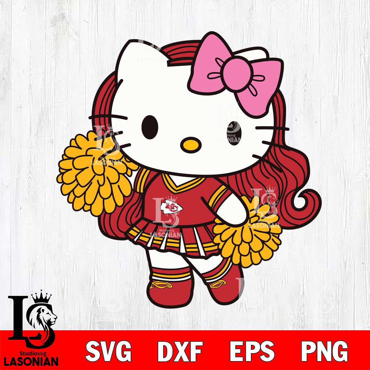 Kansas City Chiefs Hello Kitty Cheerleader 7 – lasoniansvg