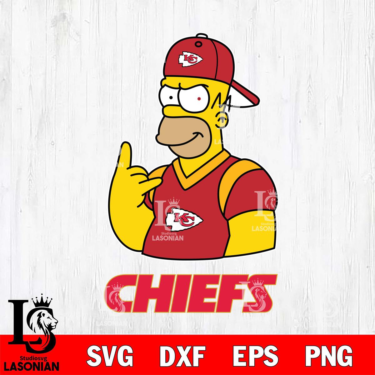 Kansas City Chiefs Homer Simpson Football – lasoniansvg
