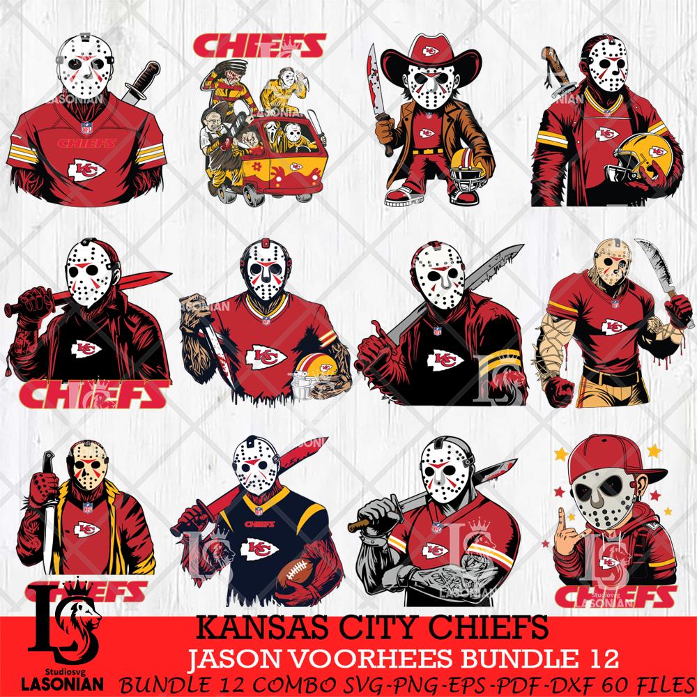 Kansas City Chiefs Jason Voorhees Horror Bundle 12 SVG – lasoniansvg