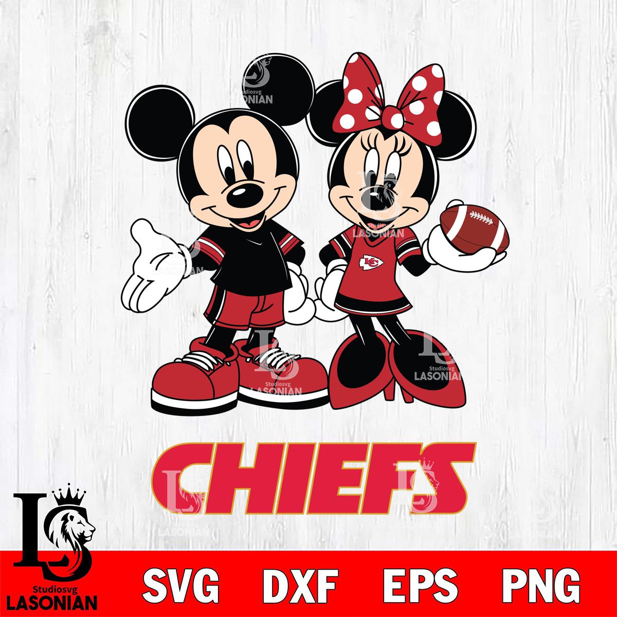 Kansas City Chiefs Mickey Minnie Football – lasoniansvg