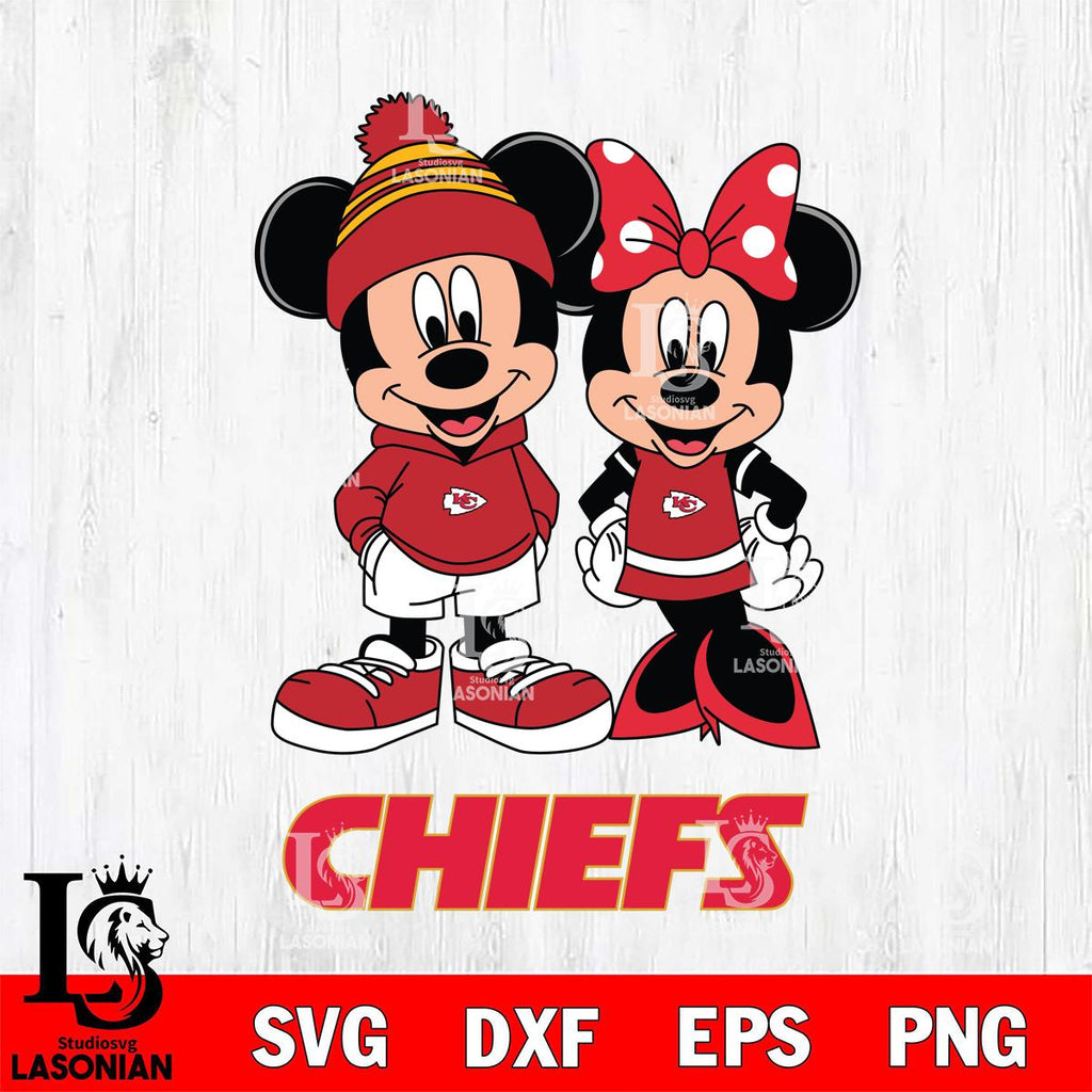 Kansas City Chiefs Mickey Minnie Mouse Cute Football – lasoniansvg