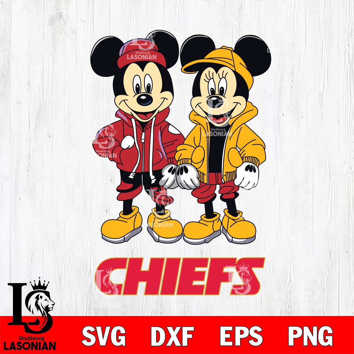 Kansas City Chiefs Mickey Minnie Mouse Football – lasoniansvg