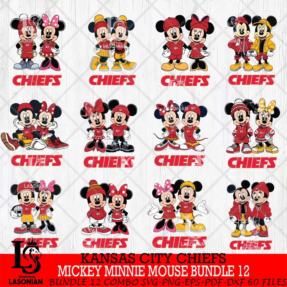 Kansas City Chiefs Mickey Minnie Mouse NFL Bundle 12 – lasoniansvg