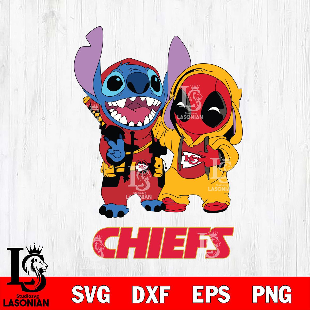 Kansas City Chiefs Stitch And Deadpool Cute – lasoniansvg