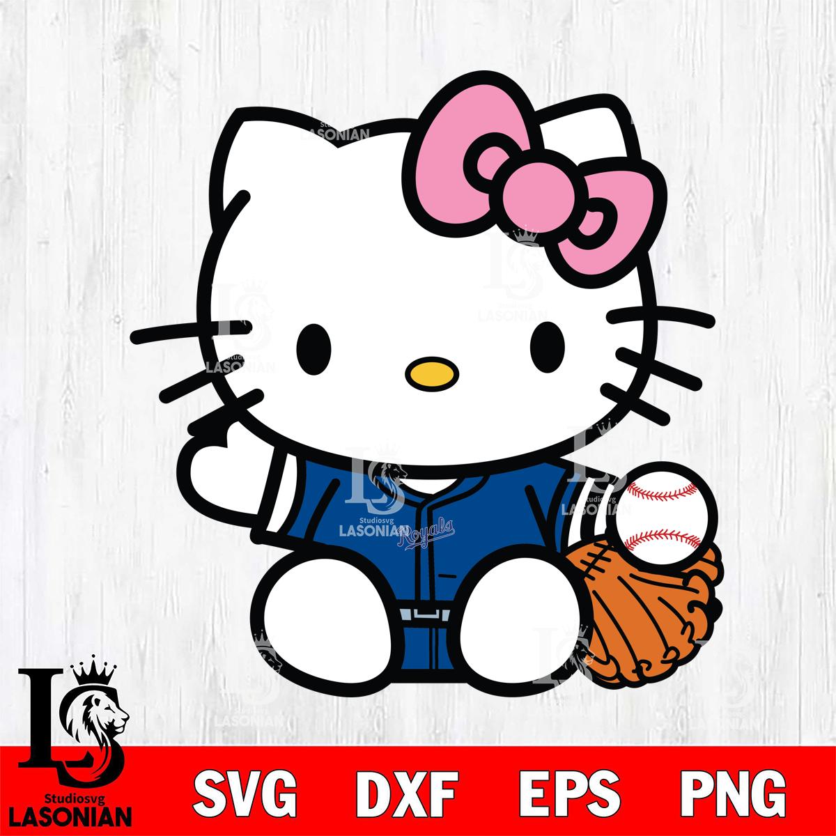 Kansas City Royals Hello Kitty Pink Bow Baby – lasoniansvg
