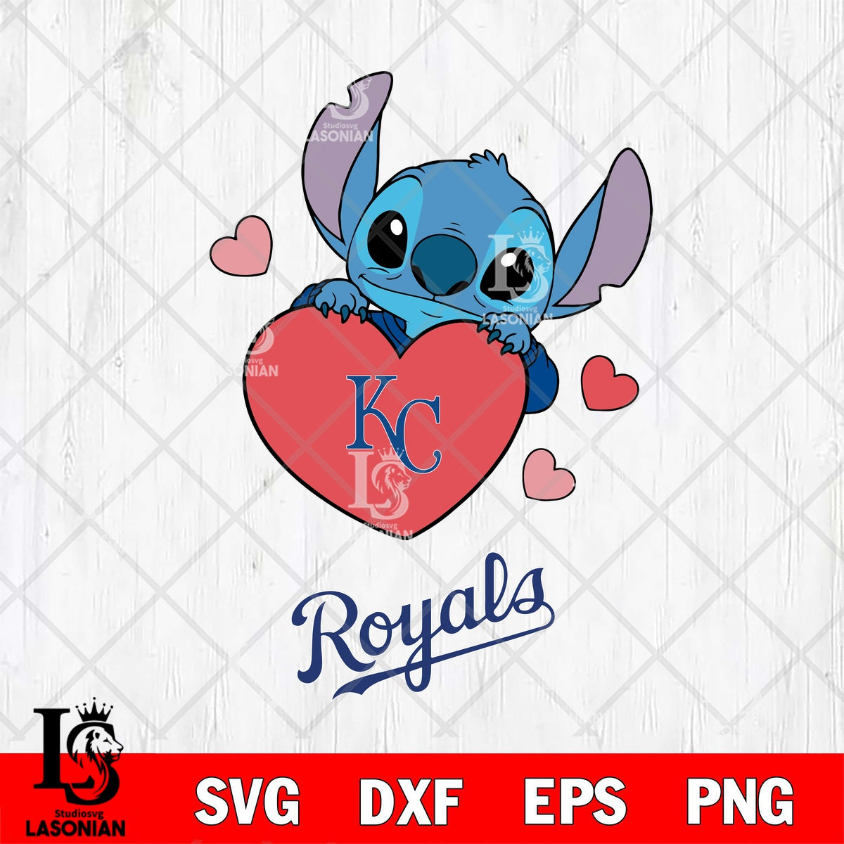 Kansas City Royals Stitch hugging heart File cut , Criucut , Digital ...