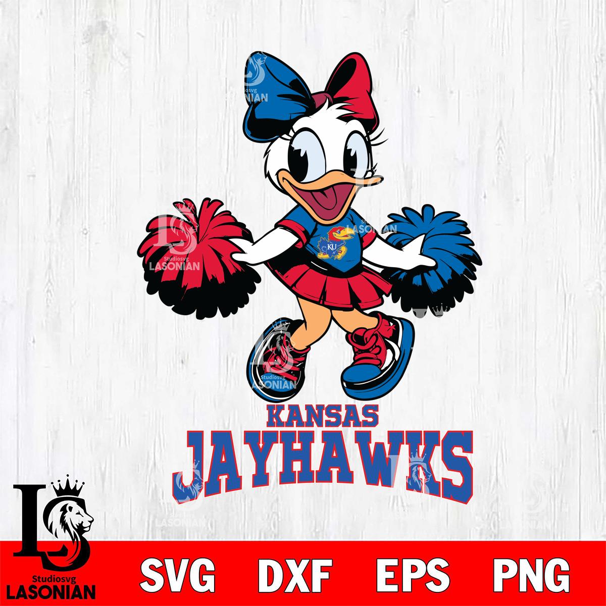 Kansas Jayhawks Daisy Duck Cheerleader Disney – lasoniansvg