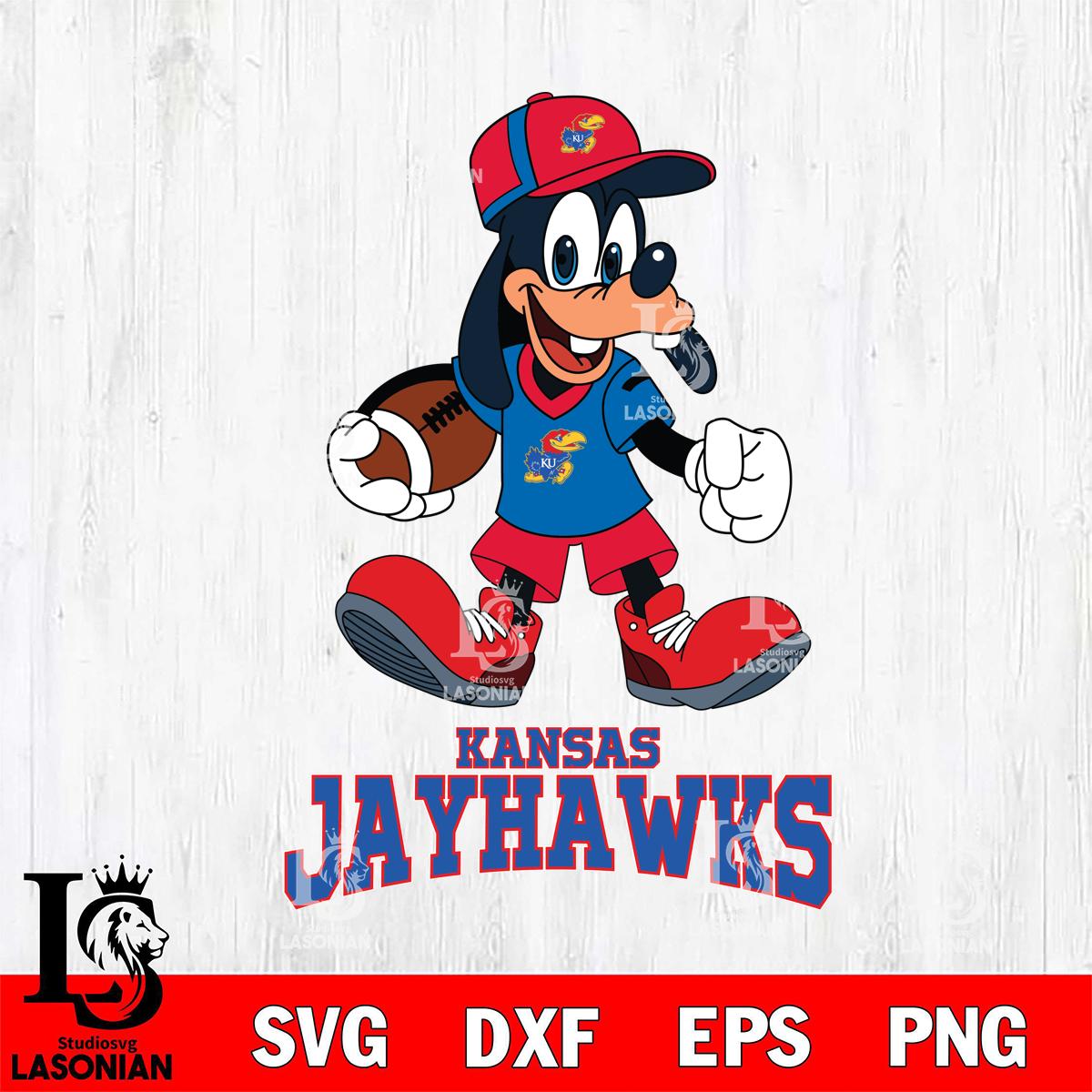 Kansas Jayhawks Goofy Football Player – lasoniansvg