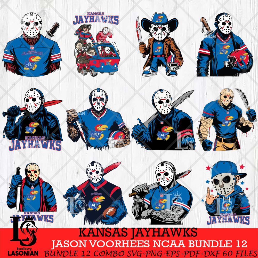 Kansas Jayhawks Jason Voorhees Horror Bundle 12 SVG – lasoniansvg