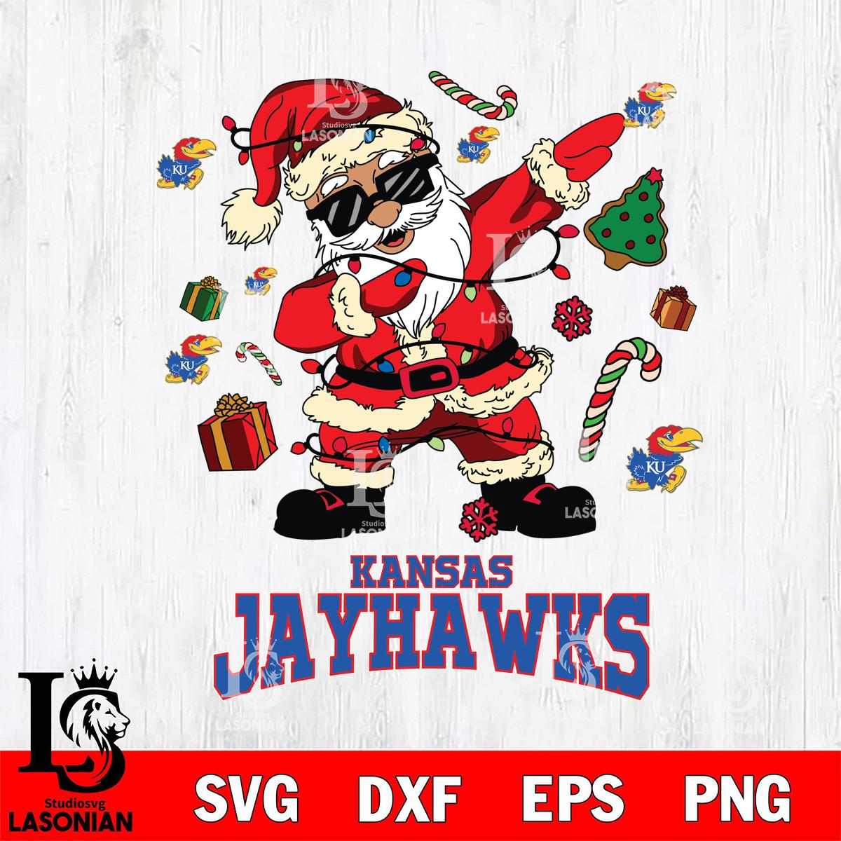 Kansas Jayhawks Santa Claus Football – lasoniansvg