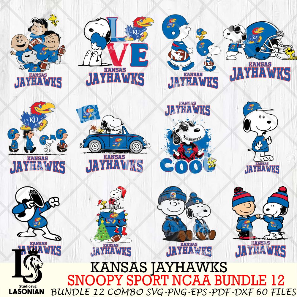 Kansas Jayhawks Snoopy NCAA Bundle 12 SVG – lasoniansvg