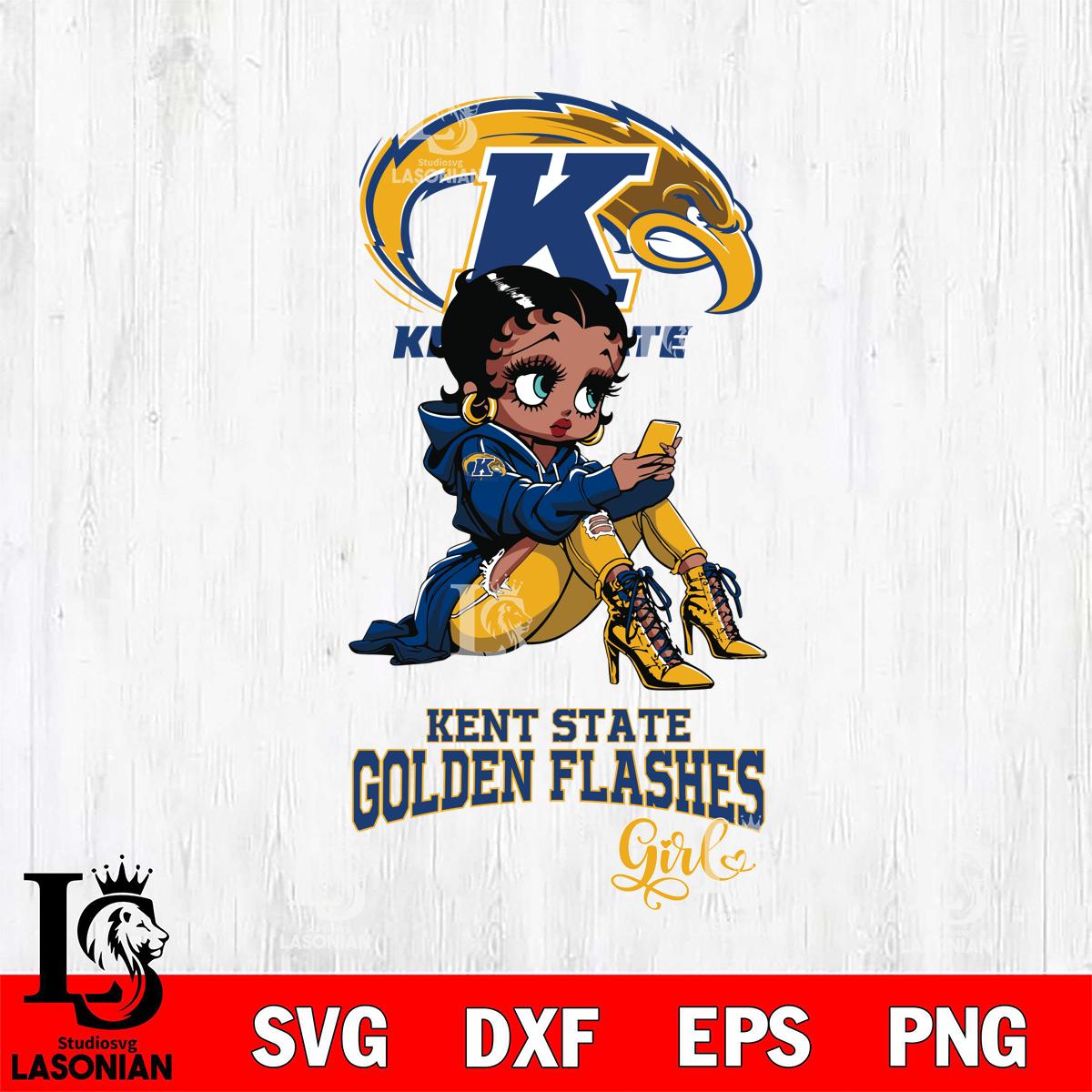 Kent State Golden Flashes Beauty Black Fan Girl Football – lasoniansvg