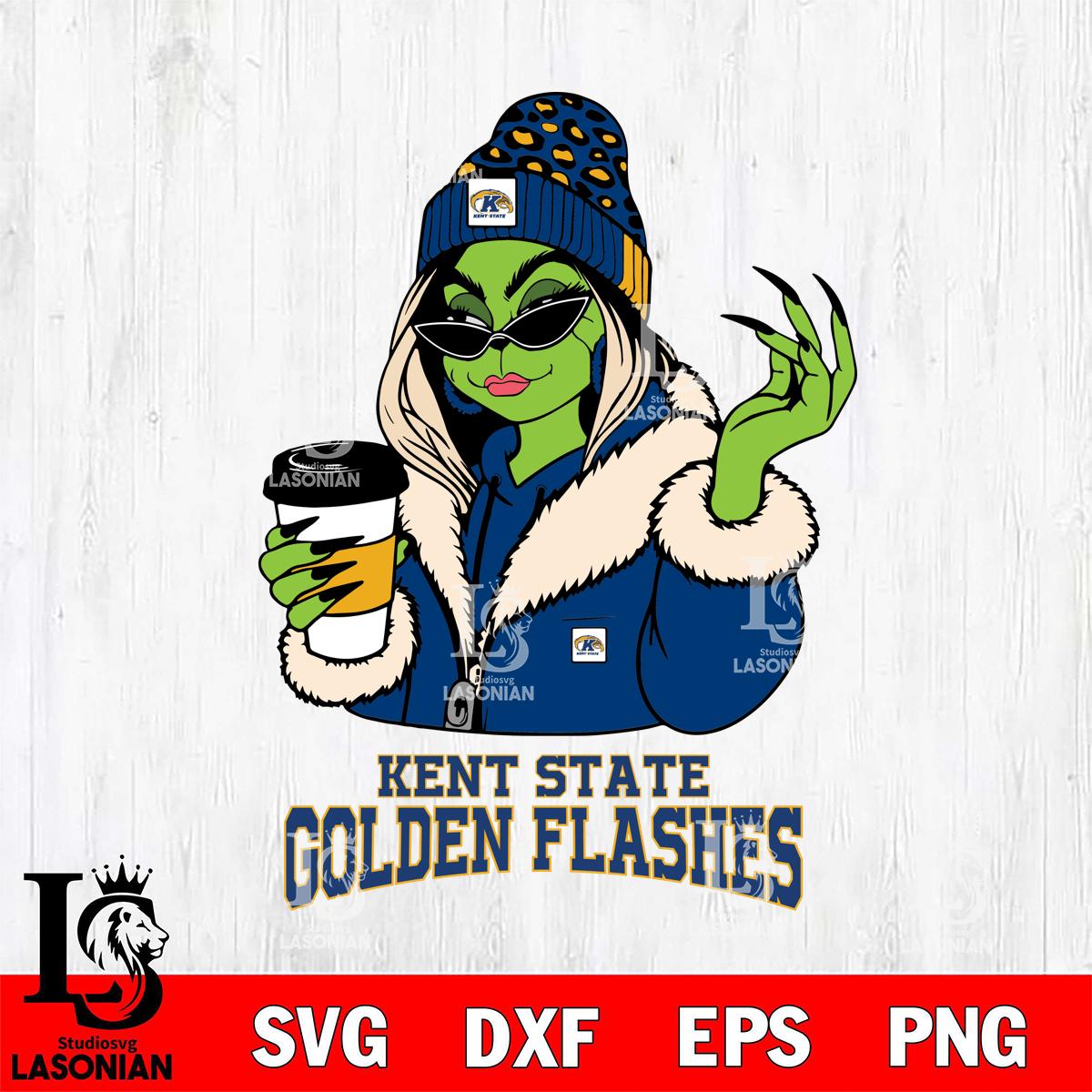 Kent State Golden Flashes Boujee Grinch Girls Christmas – lasoniansvg