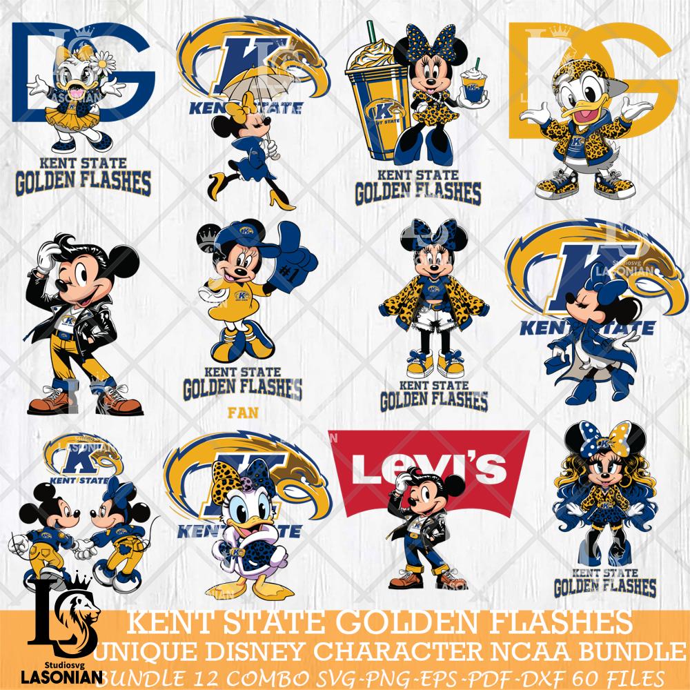 Kent State Golden Flashes Disney character NCAA Bundle 12 – lasoniansvg