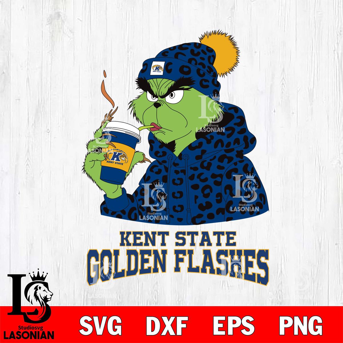 Kent State Golden Flashes Grinch Leopard Christmas – lasoniansvg