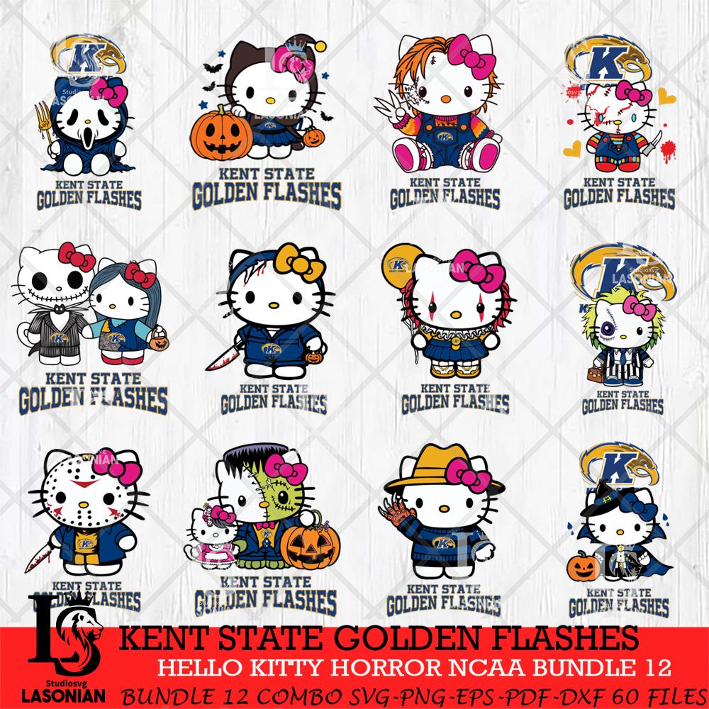 Kent State Golden Flashes Hello Kitty Horror NCAA Bundle 12 SVG ...
