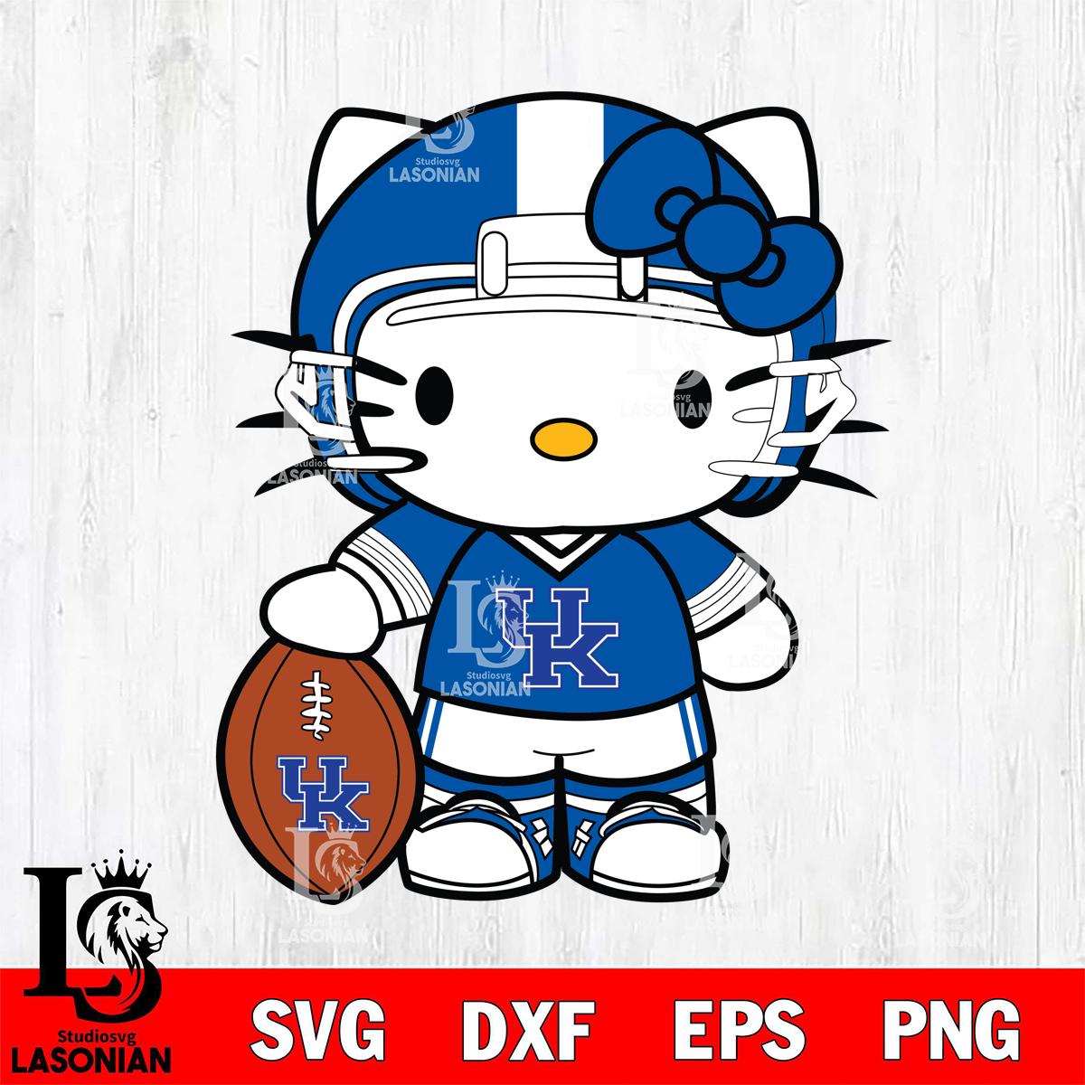 Kentucky Wildcats Cute Hello Kitty Football 3 – lasoniansvg