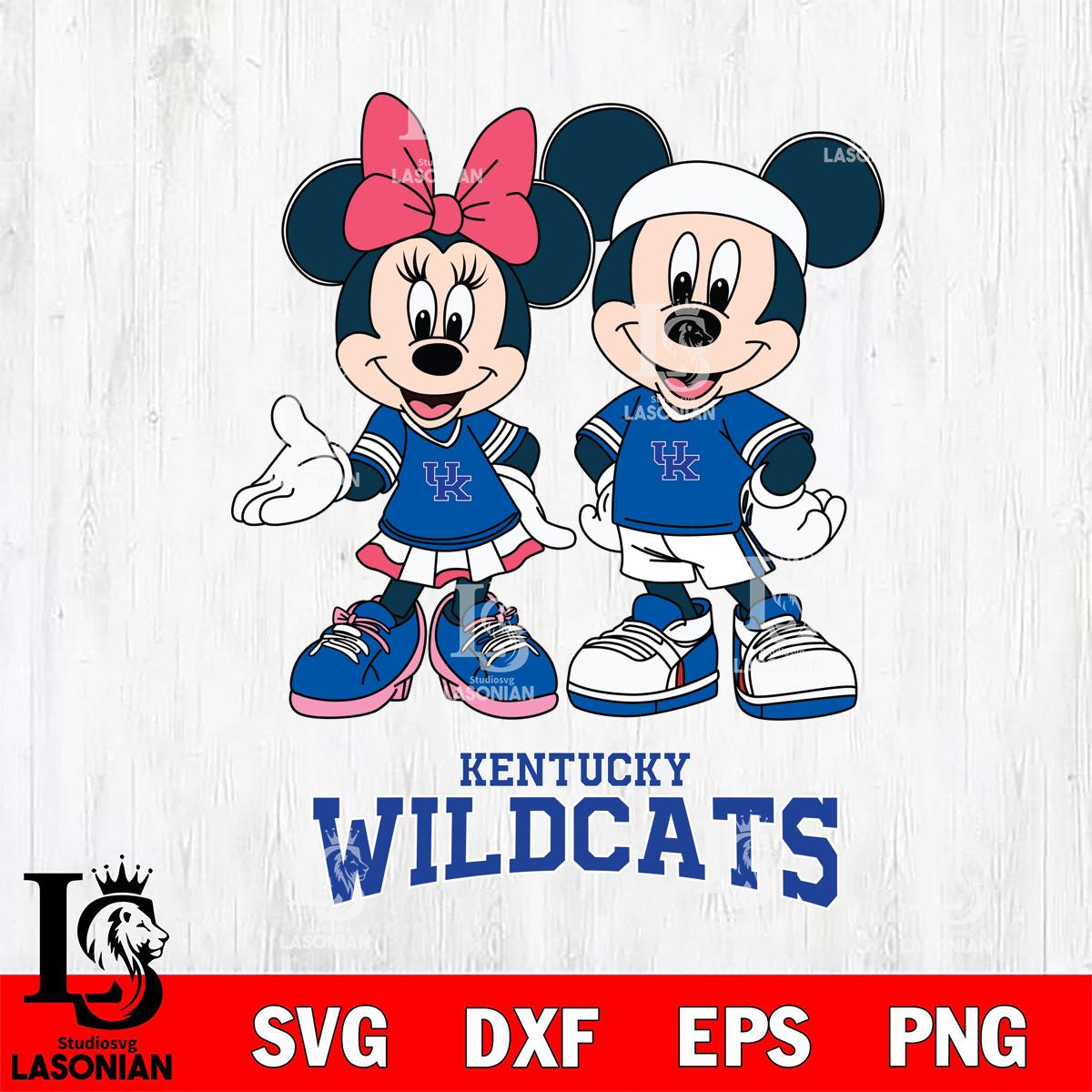 Kentucky Wildcats Mickey And Minnie Football – lasoniansvg