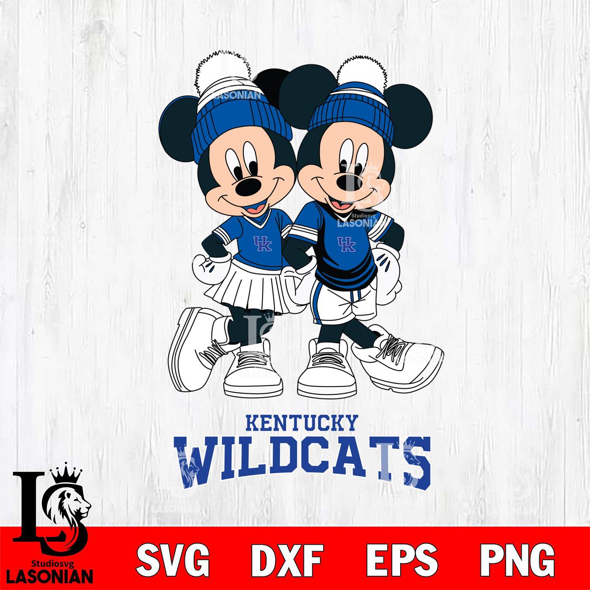Kentucky Wildcats Mickey And Minnie Mouse Football – lasoniansvg