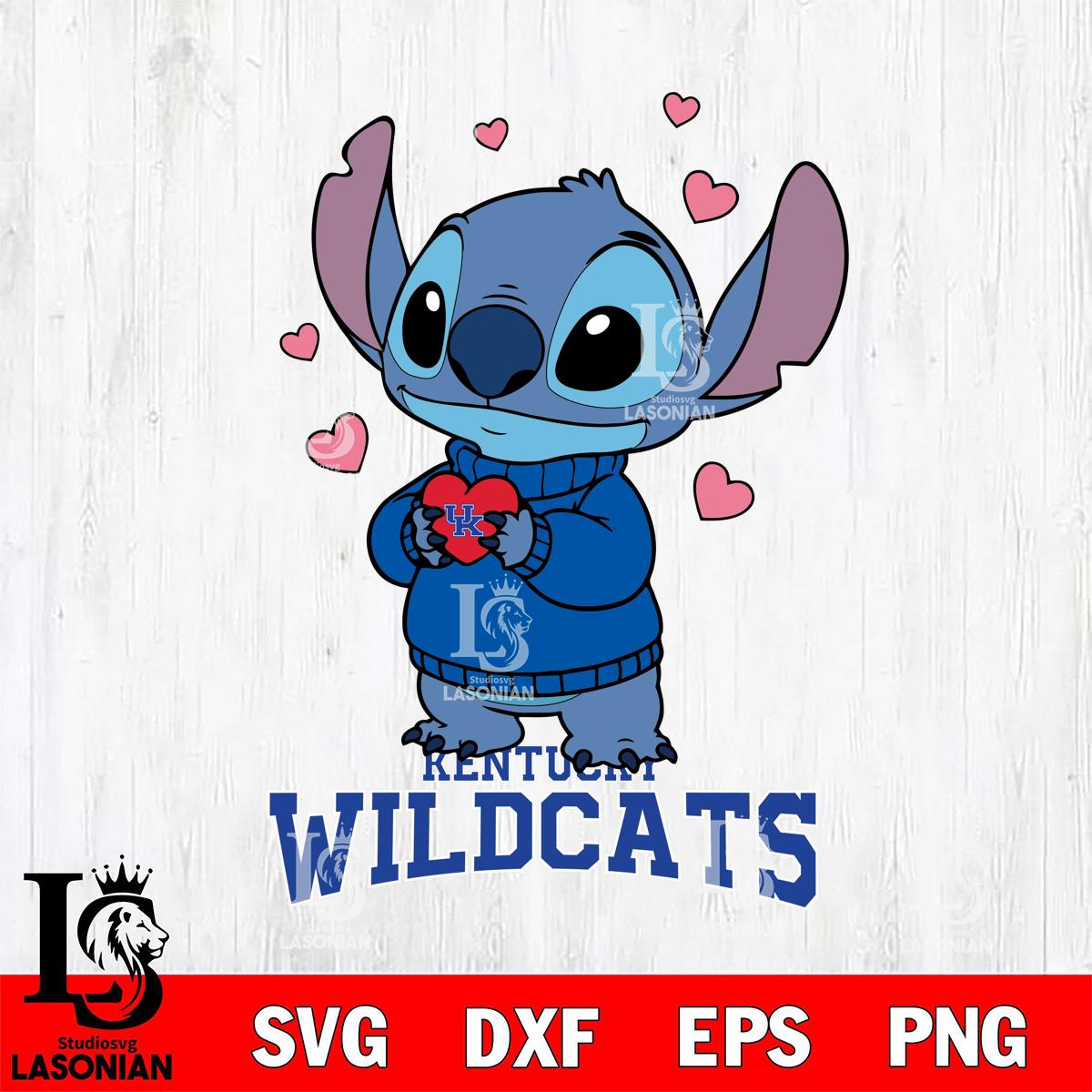 Kentucky Wildcats Stitch Valentine Digital Download, NCAA SVG DXF EPS ...