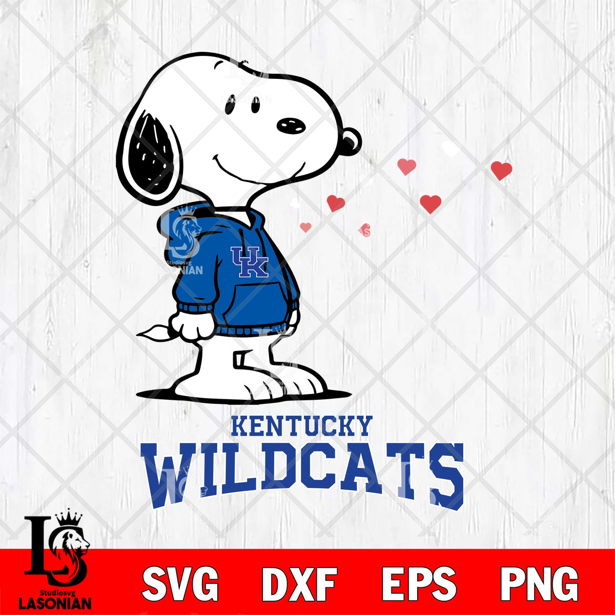 Kentucky Wildcats Valentine Snoopy with Heart File cut , Criucut ...