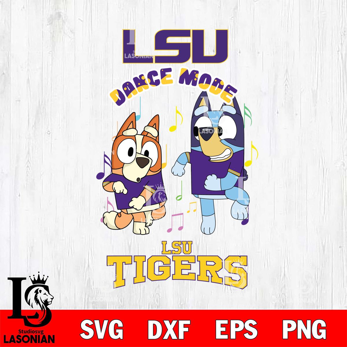 LSU Tigers Bluey Bingo Dance Mode – lasoniansvg