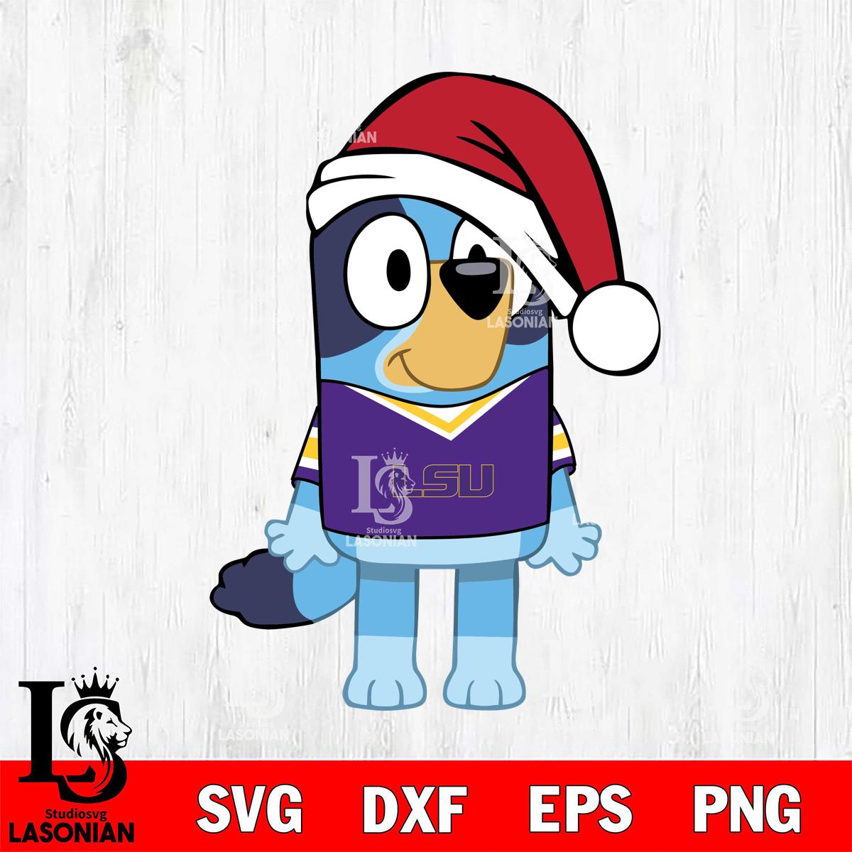 LSU Tigers Bluey Dog Christmas – lasoniansvg