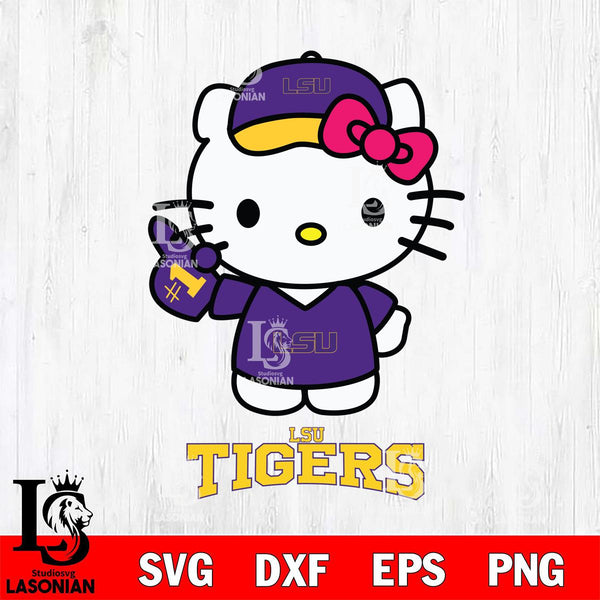 LSU Tigers Hello Kitty Best Fan – lasoniansvg