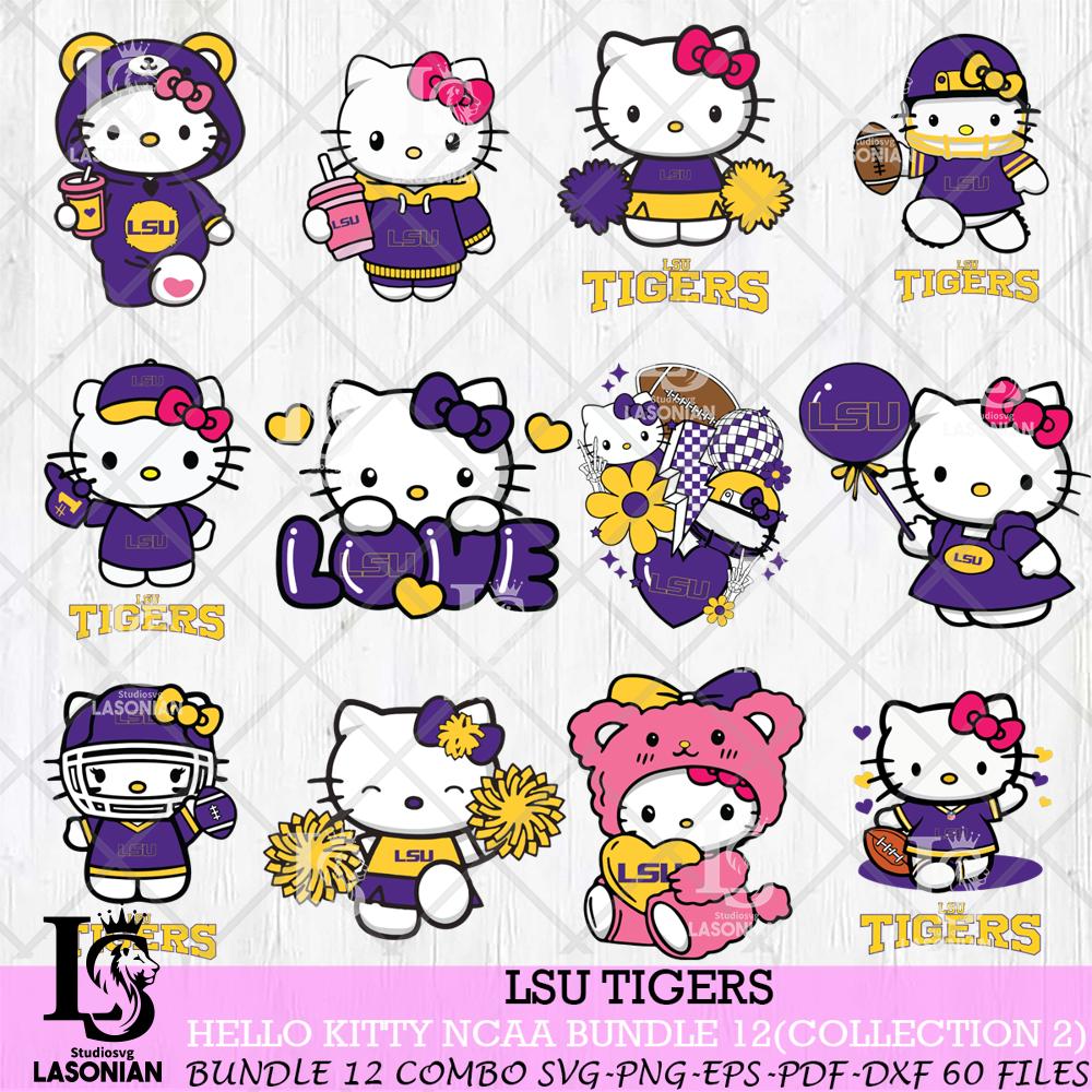 LSU Tigers Hello Kitty Bundle 12 SVG – lasoniansvg