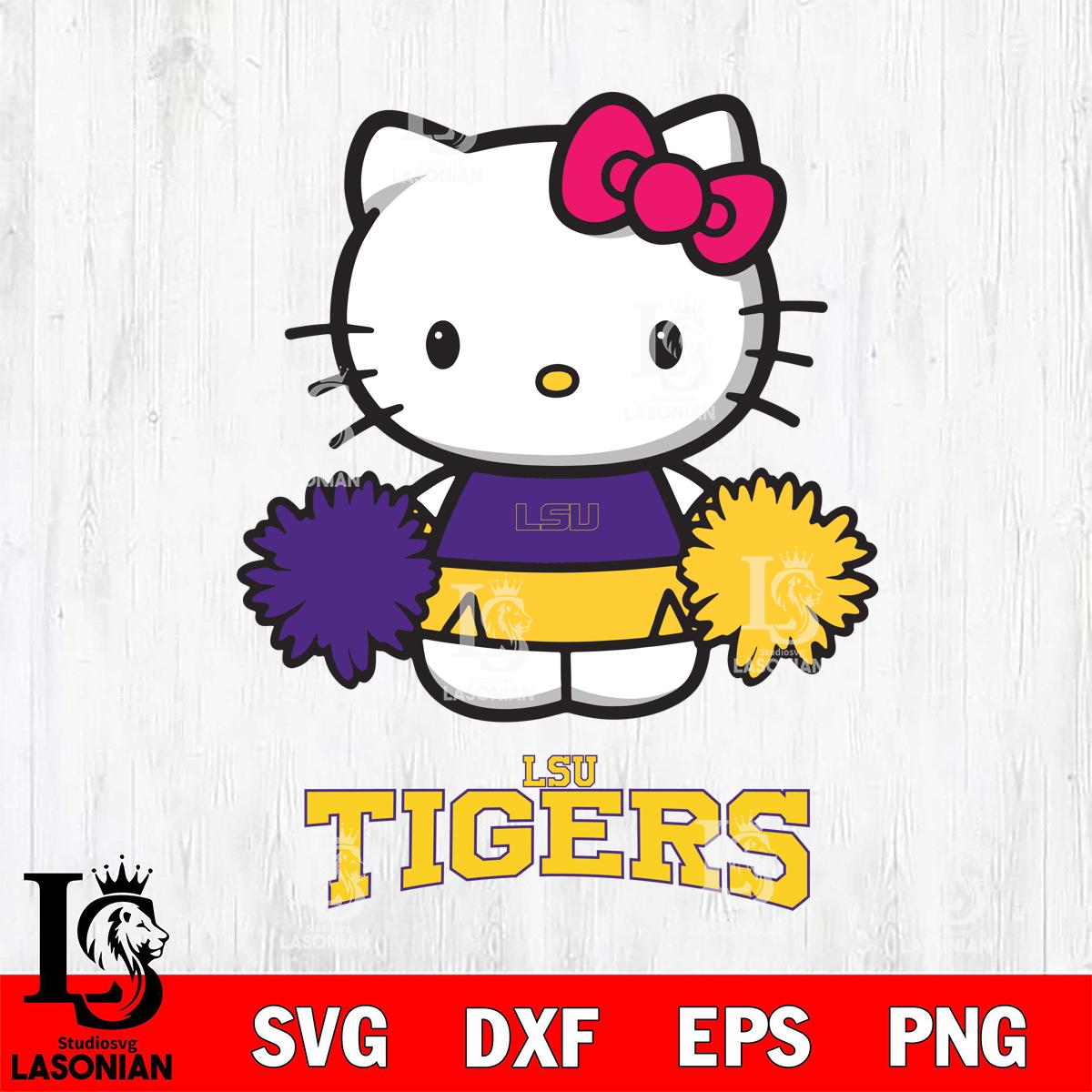LSU Tigers Hello Kitty Cheerleader 2 – lasoniansvg