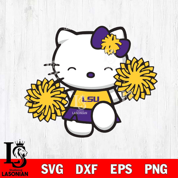LSU Tigers Hello Kitty Cheerleader – lasoniansvg