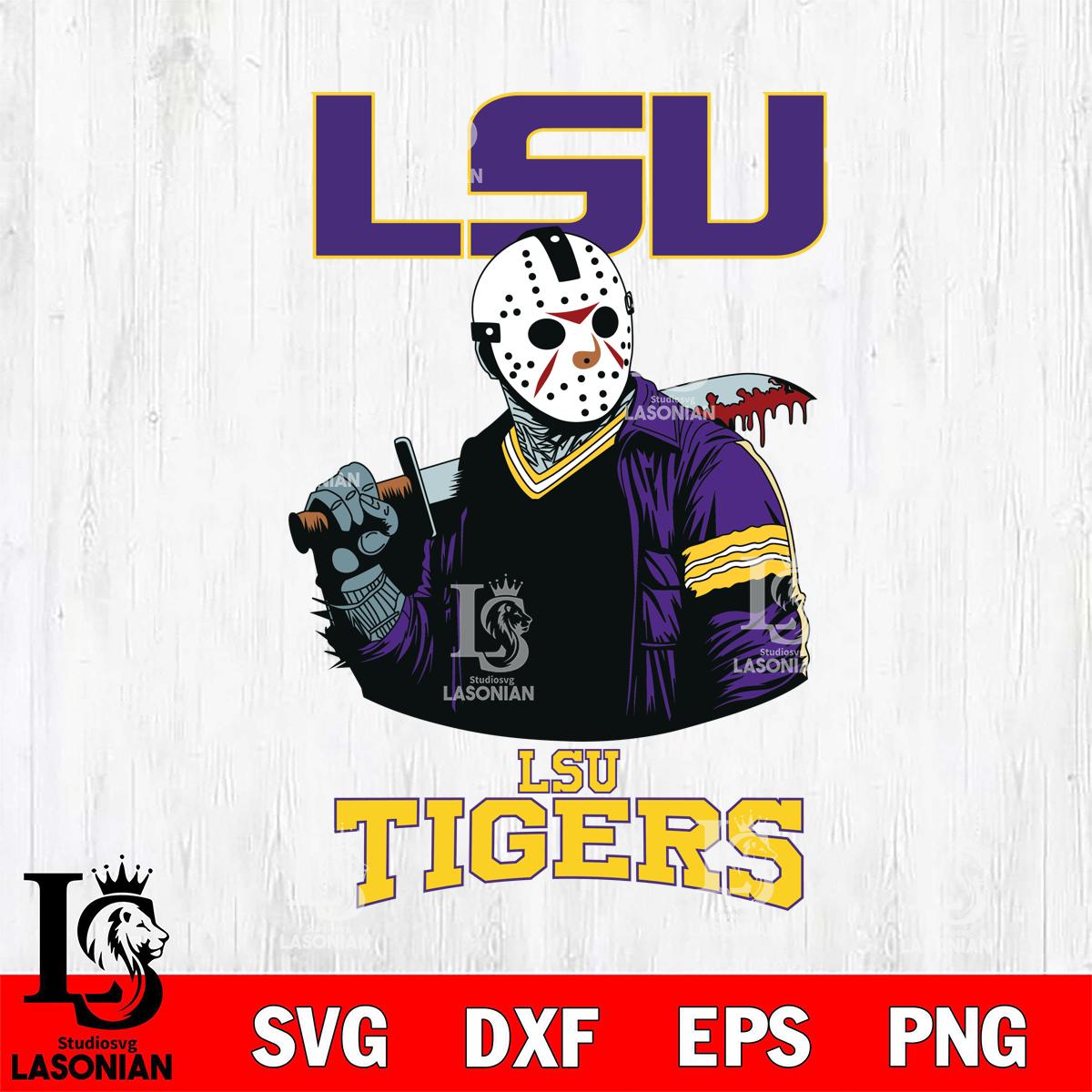 LSU Tigers Jason Voorhees 10 – lasoniansvg