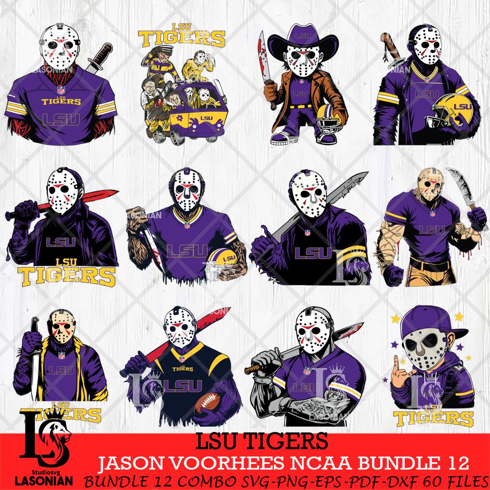 LSU Tigers Jason Voorhees Horror Bundle 12 SVG – lasoniansvg