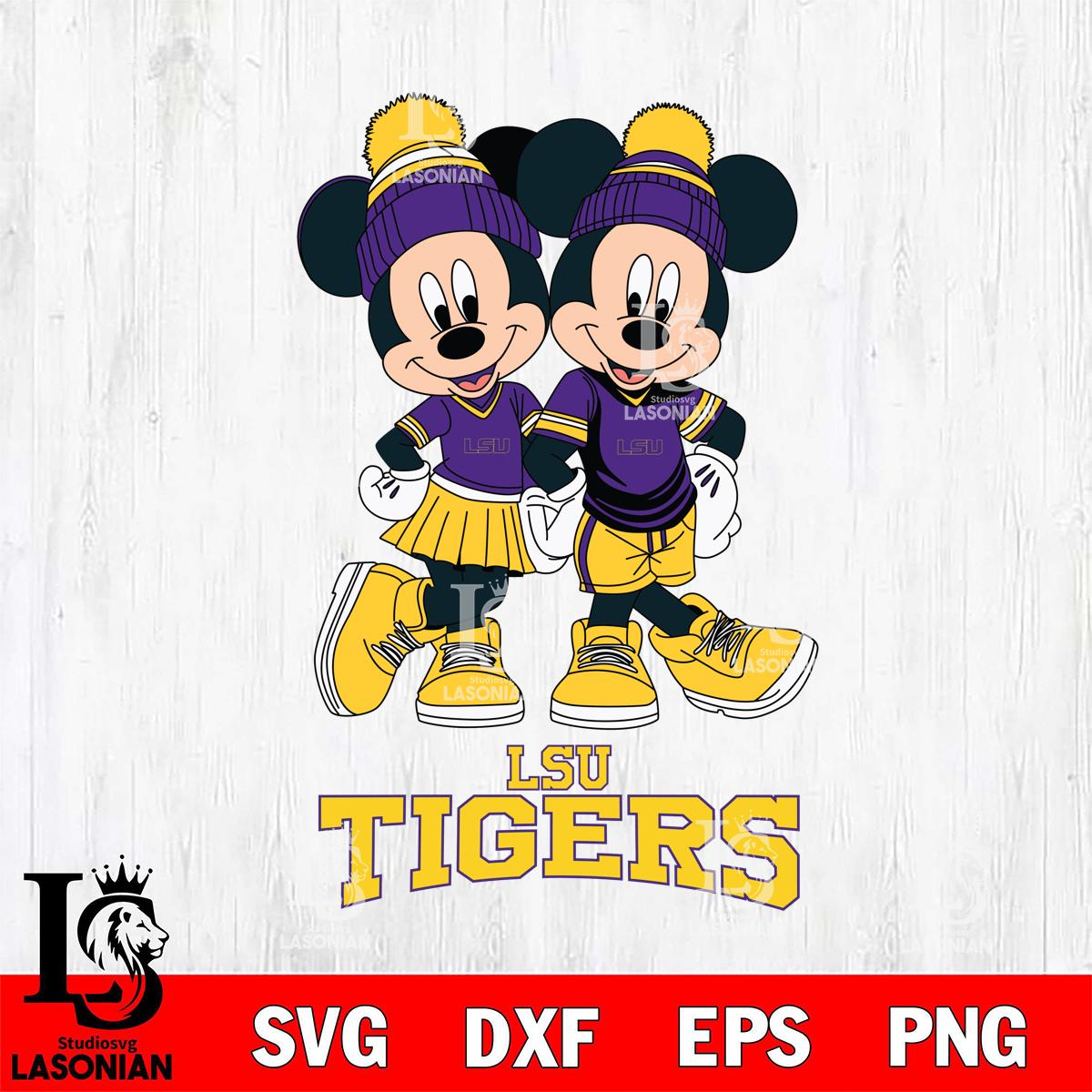 LSU Tigers Mickey And Minnie Mouse Football – lasoniansvg