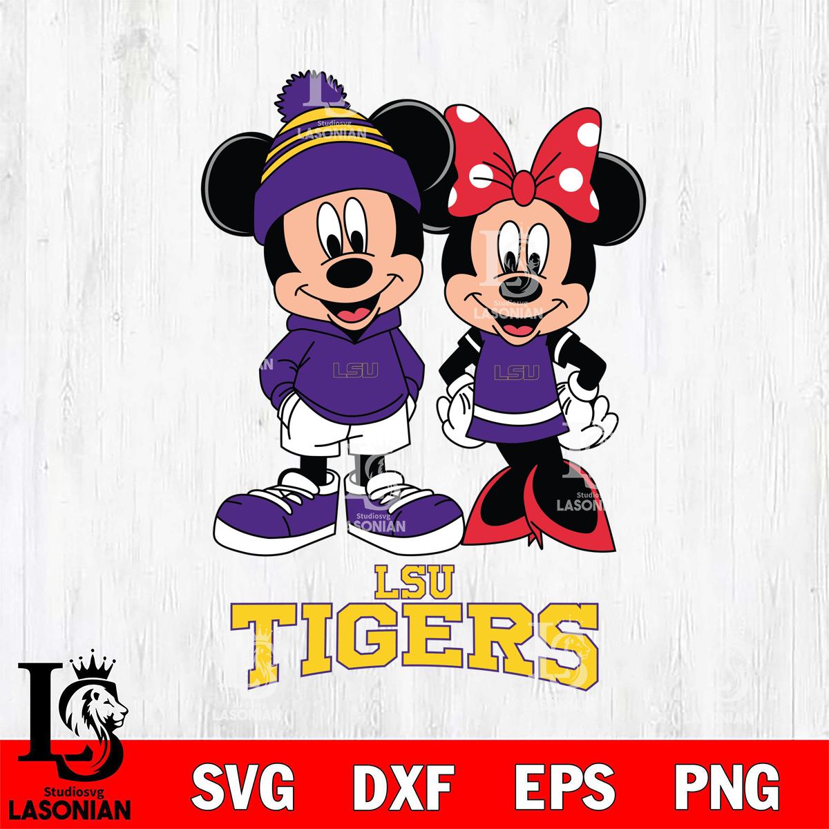LSU Tigers Mickey Minnie Mouse Cute Football – lasoniansvg