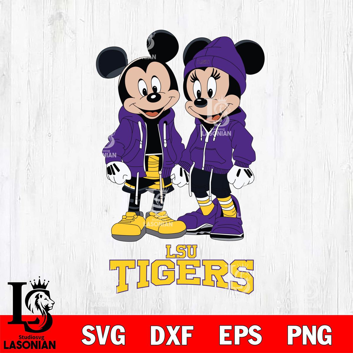 LSU Tigers Mickey Minnie Mouse Rugby – lasoniansvg
