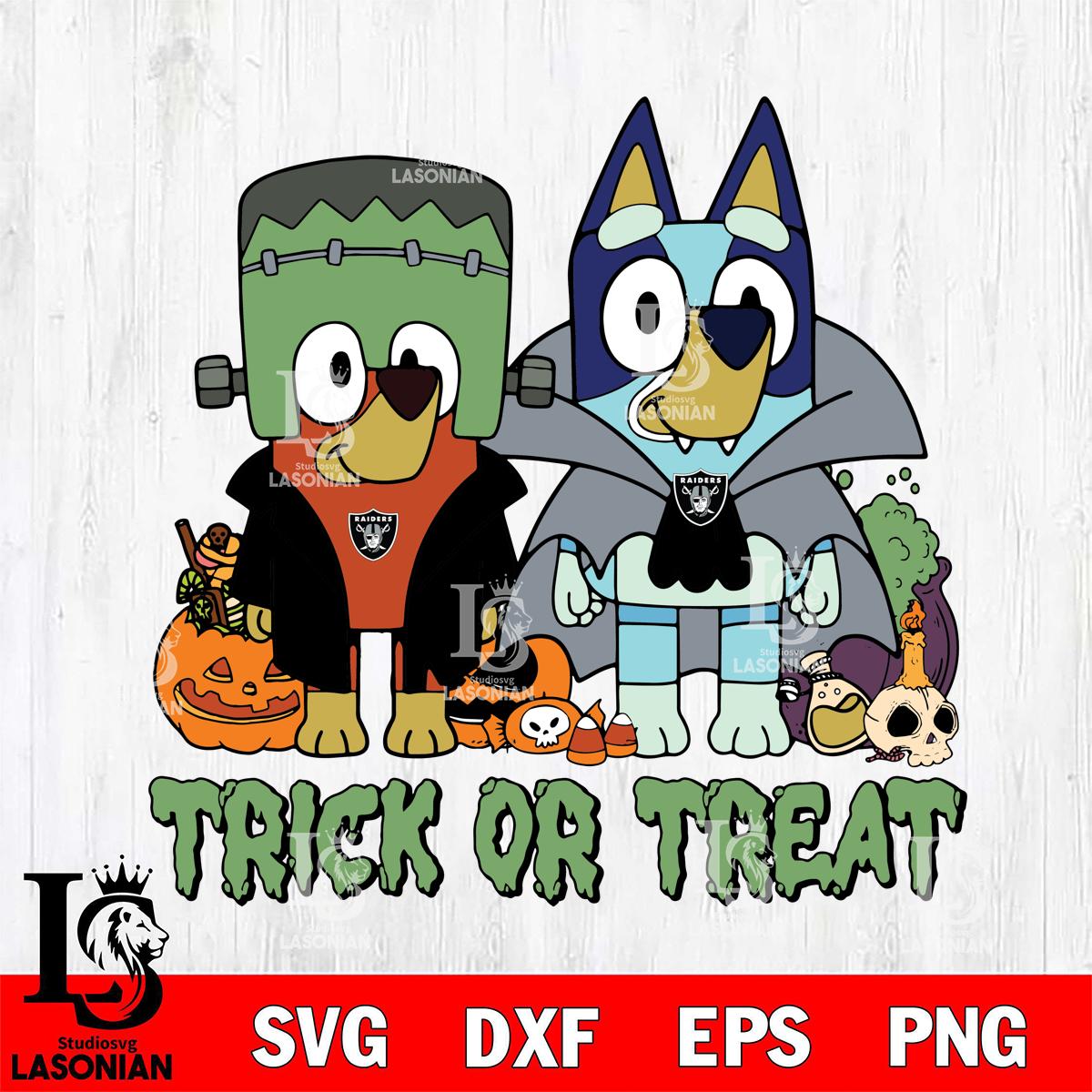 Las Vegas Raiders Bluey Halloween Trick or Treat – lasoniansvg