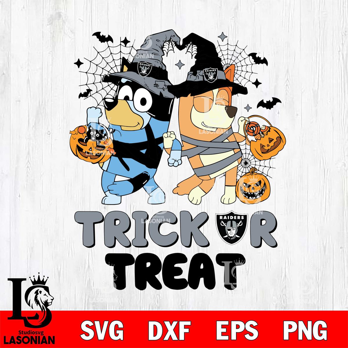 Las Vegas Raiders Bluey Trick or Treat Halloween 2 – lasoniansvg