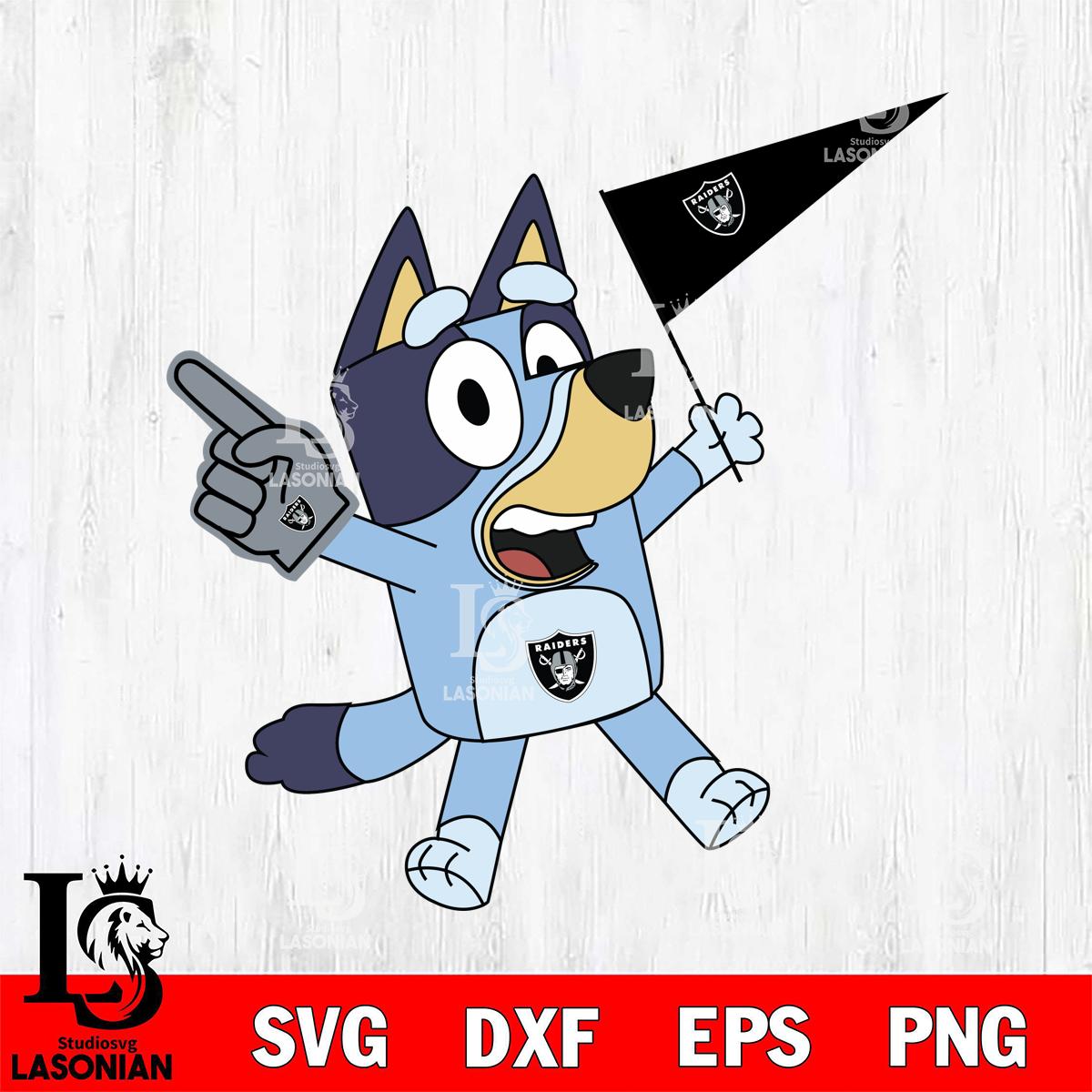 Las Vegas Raiders Bluey flag NFL – lasoniansvg
