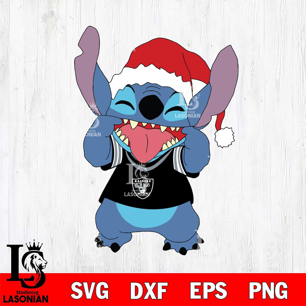 Las Vegas Raiders Christmas Stitch Disney – lasoniansvg