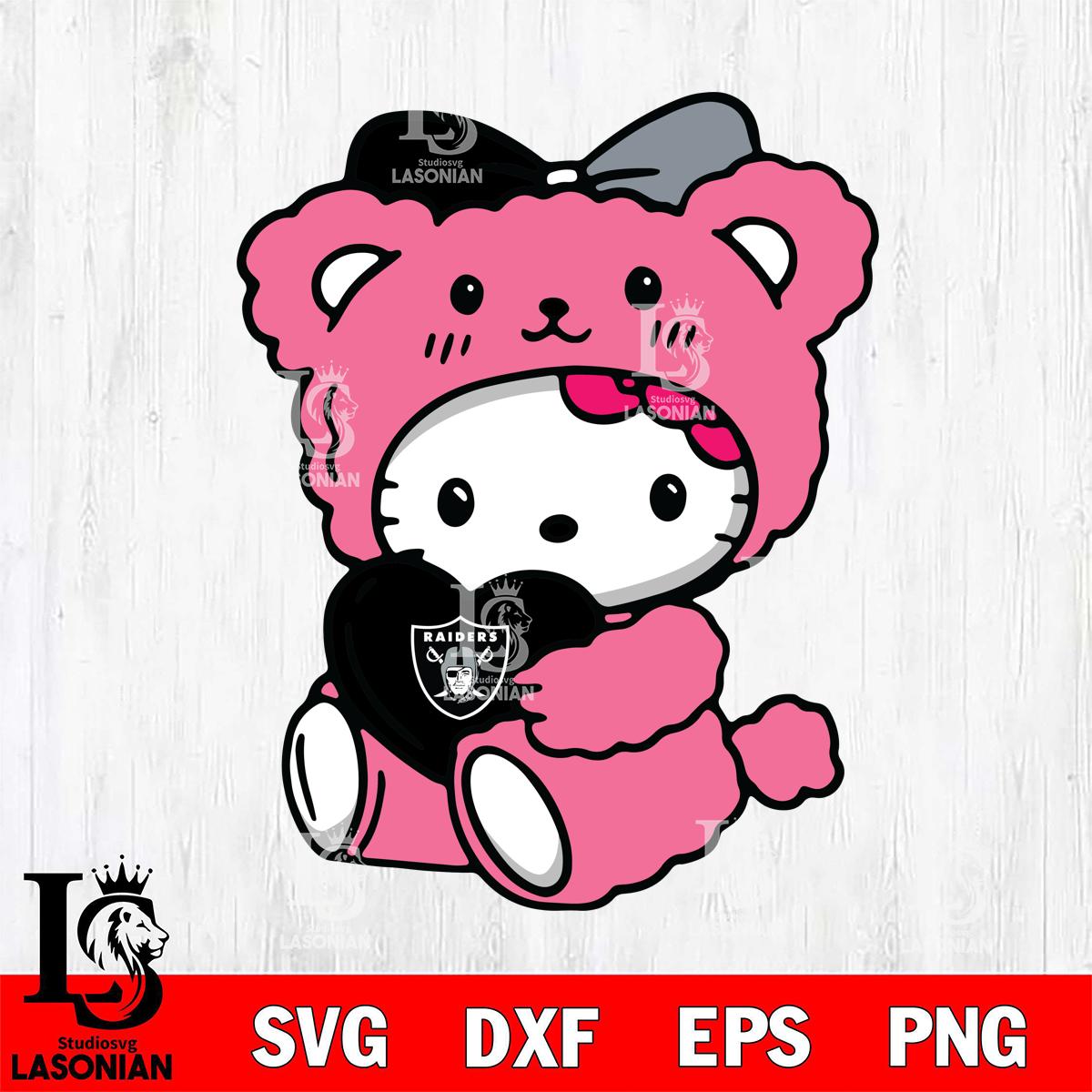 Las Vegas Raiders Cute Hello Kitty 3 – lasoniansvg