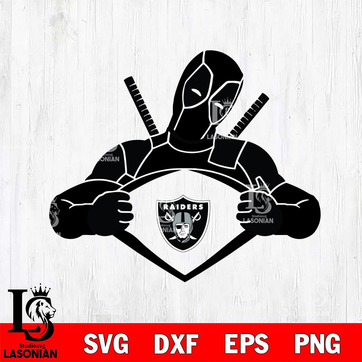 Las Vegas Raiders Deadpool heart sport – lasoniansvg