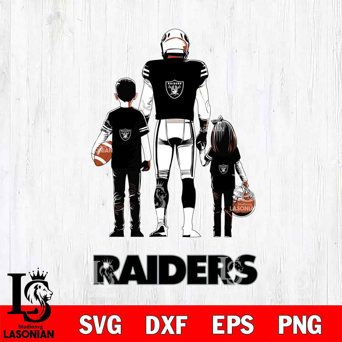 Las Vegas Raiders Father And Child Football – lasoniansvg
