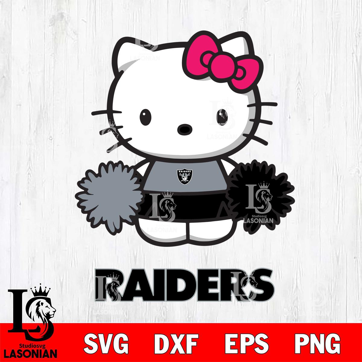 Las Vegas Raiders Hello Kitty Cheerleader 2 – lasoniansvg