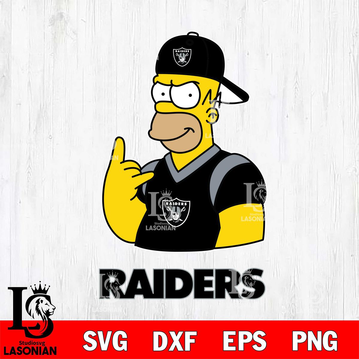 Las Vegas Raiders Homer Simpson Football – lasoniansvg