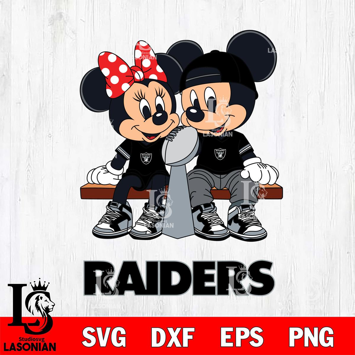 Las Vegas Raiders Mickey And Minnie Football Champions – lasoniansvg