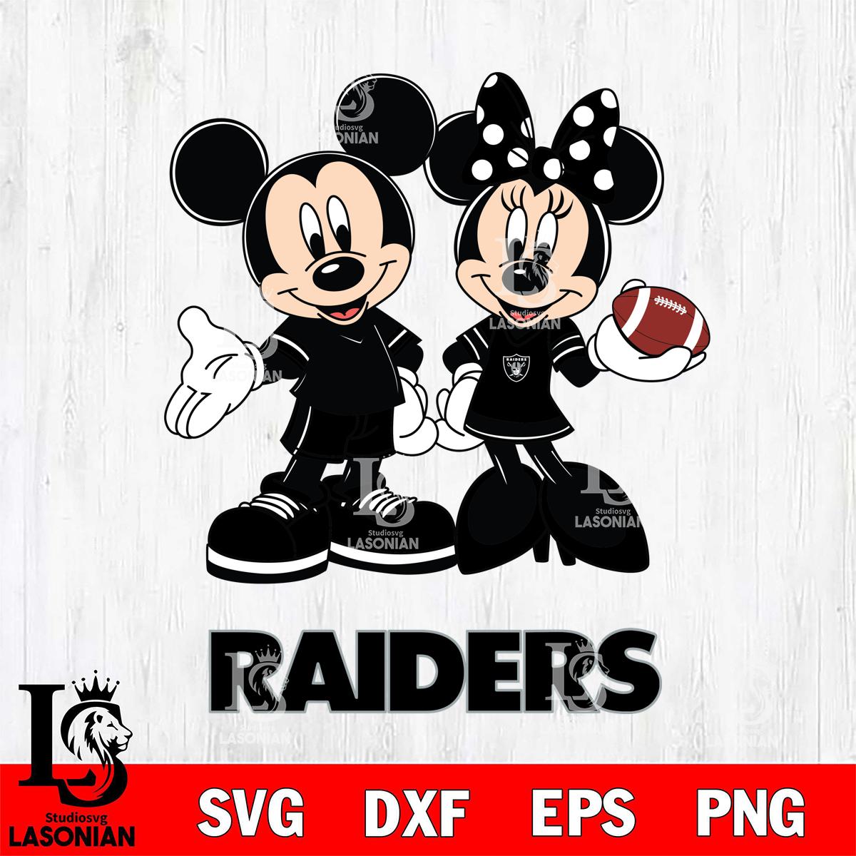 Las Vegas Raiders Mickey Minnie Football – lasoniansvg