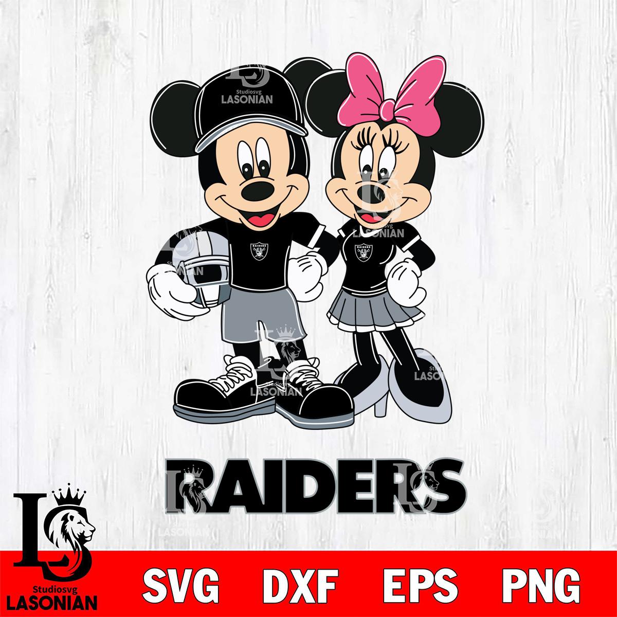 Las Vegas Raiders Mickey Minnie Mouse Helmet – lasoniansvg